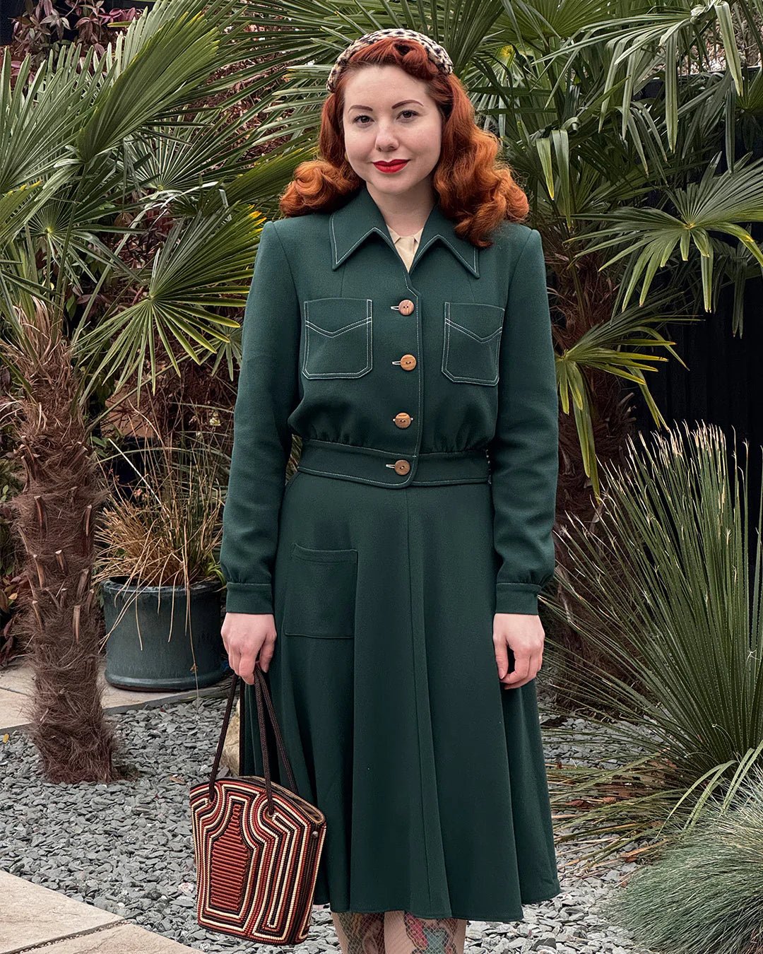 1940s Americana Button Jacket Racing Green | The House of Foxy | Damen ...